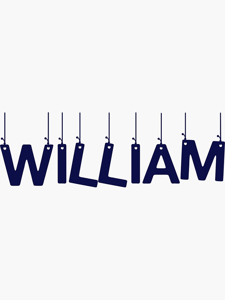"WILLIAM - Decoractive Nametag for WILLIAM Signature in Dark Blue ...