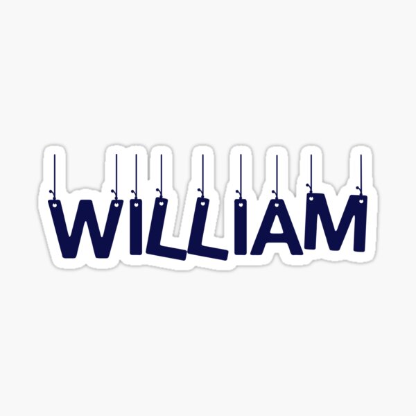 "WILLIAM - Decoractive Nametag for WILLIAM Signature in Dark Blue ...