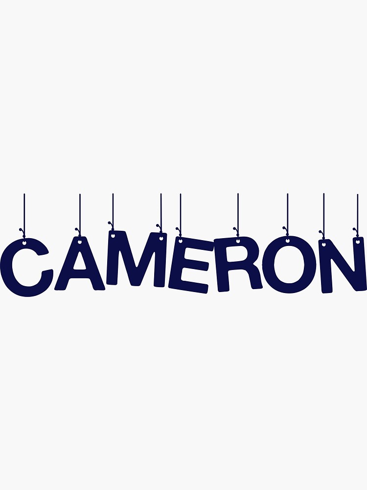 "CAMERON - Decoractive Nametag for CAMERON Signature in Dark Blue ...