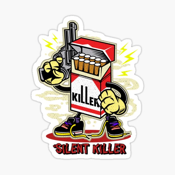 "Smoking Kills" Sticker for Sale by PSYSTICKS | Redbubble