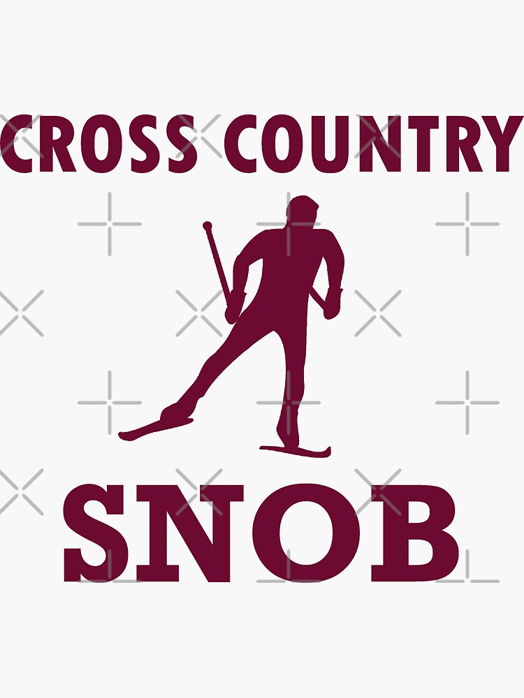 "Cross Country Ski Snob" Sticker by esskay | Redbubble