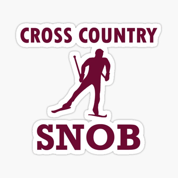 "Cross Country Ski Snob" Sticker by esskay | Redbubble