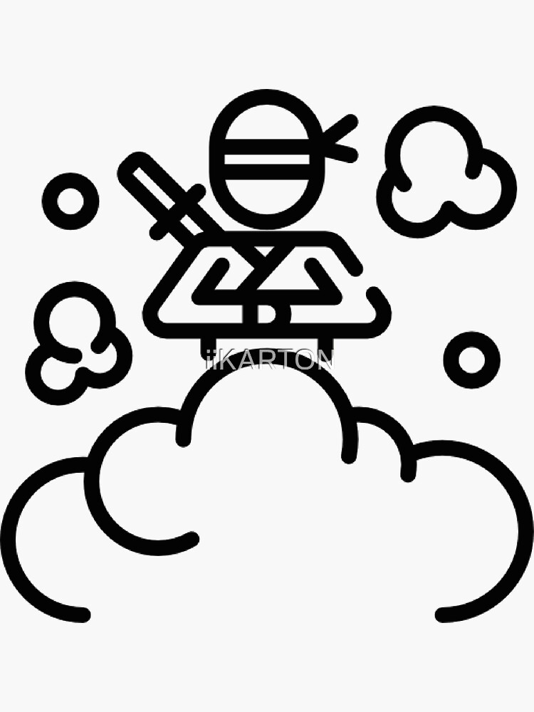 "Ninja mask Smoke bomb " Sticker by iiKARTON | Redbubble