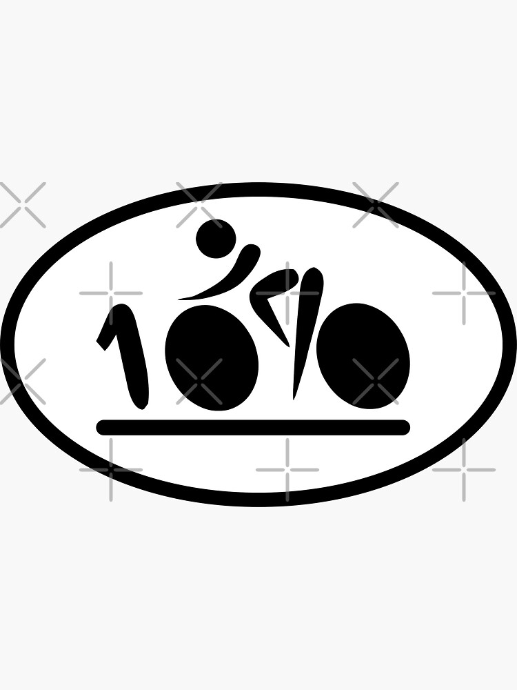 "100 mile bike" Sticker for Sale by Art-of-amine | Redbubble
