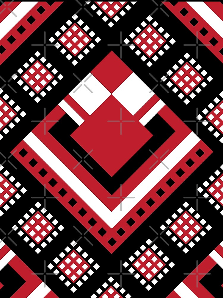 "Modified Traditional Retso Pattern- Zimbabwe (Red, White and Black ...
