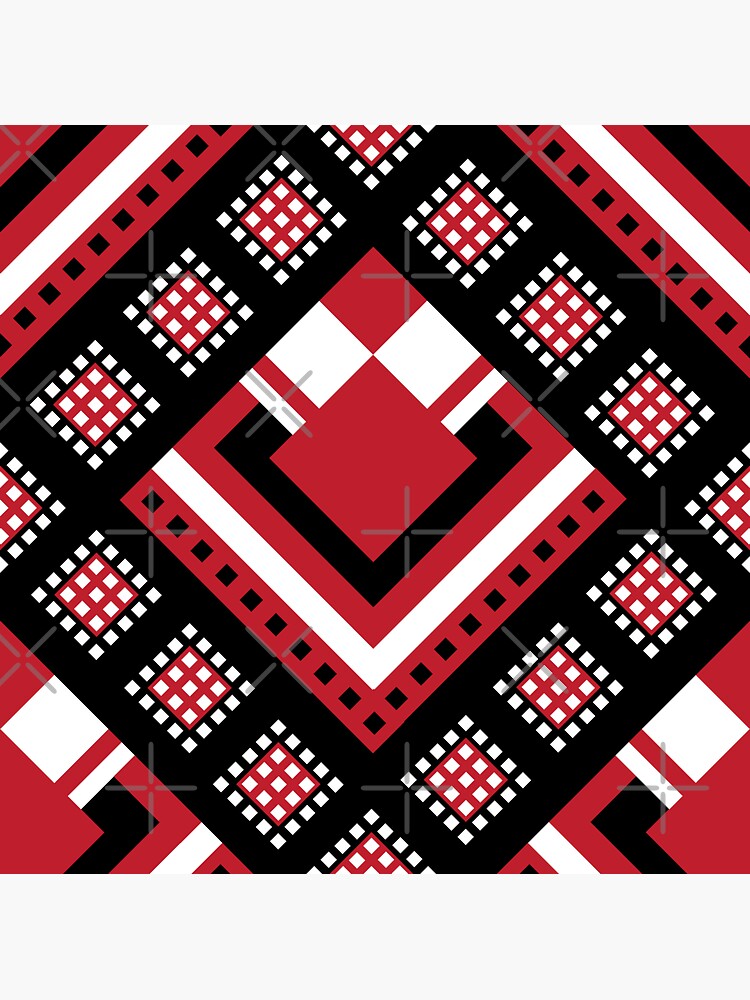 "Modified Traditional Retso Pattern- Zimbabwe (Red, White and Black ...