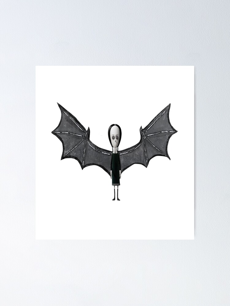 "Horror Wednesday Addams Family Cartoon" Poster by menantiwaktu | Redbubble