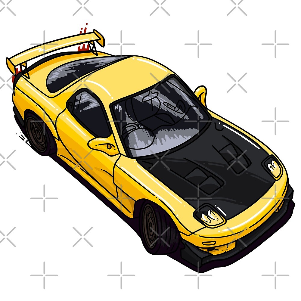"RX7 FD Initial D style " by NutzArt | Redbubble