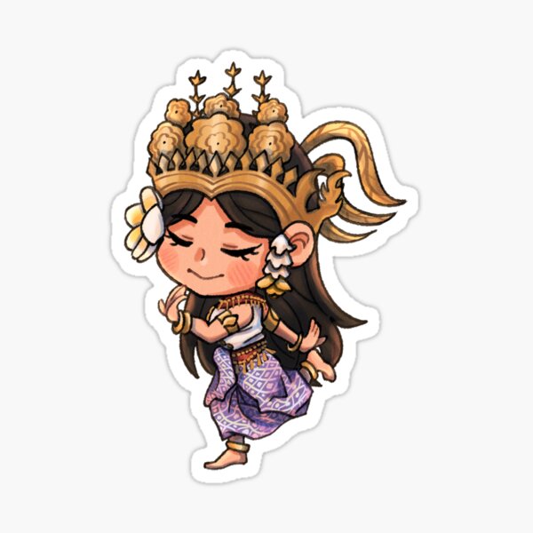 "Khmer Apsara (Lavender)" Sticker for Sale by kofuu-onaa | Redbubble