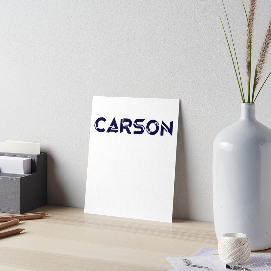"CARSON - Robotic Nametag for CARSON Signature in Dark Blue" Art Board ...