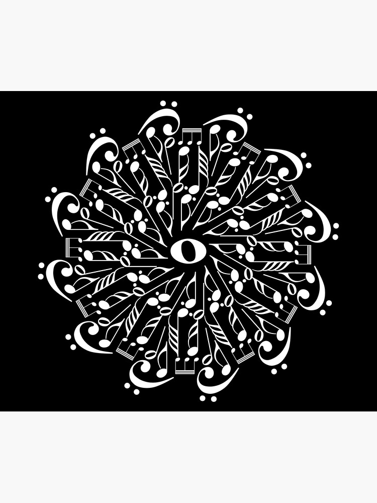 "Music note mandala - inverted" Art Print by adiosmillet | Redbubble