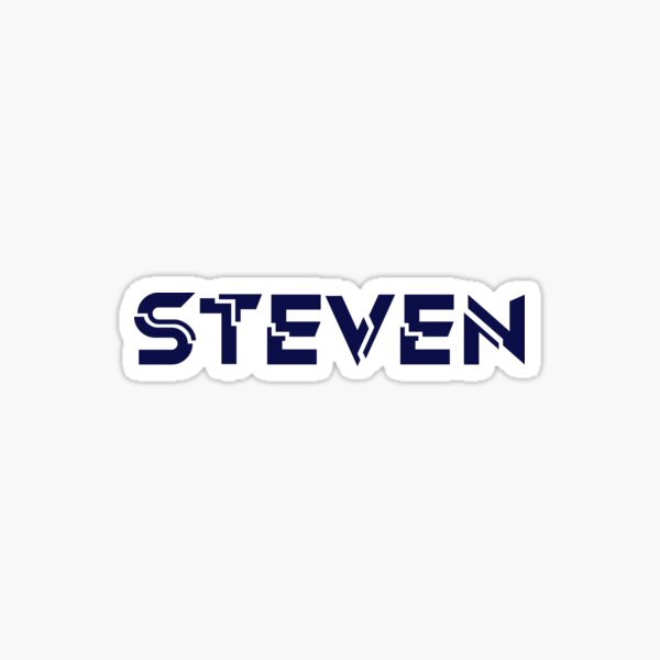 Pegatina «STEVEN - Etiqueta robótica para nombre de la firma STEVEN en ...