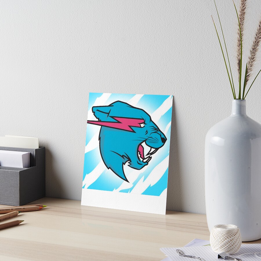 "Mr beast logo Sticker" Art Board Print by Charleenwebster | Redbubble