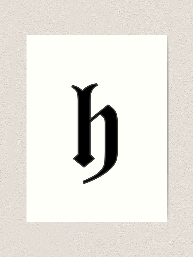 "Old English letter h Hajduk ultras" Art Print for Sale by ...