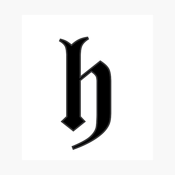 "Old English letter h Hajduk ultras" Photographic Print for Sale by ...