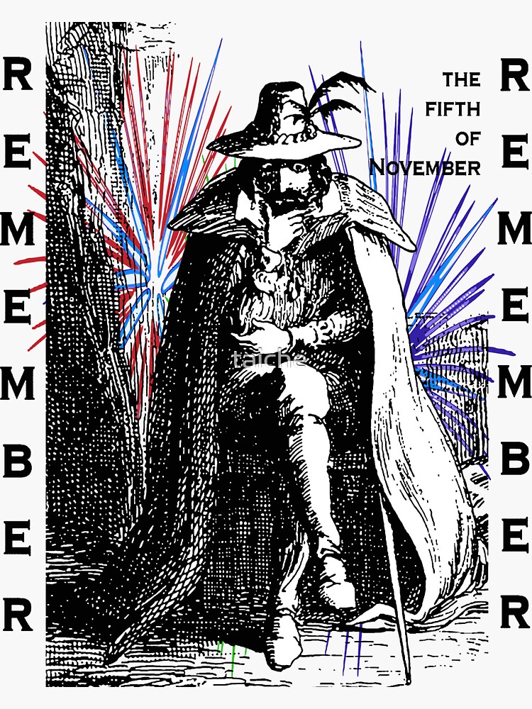 "Remember Remember The Fifth Of November Illustration" Sticker for Sale ...