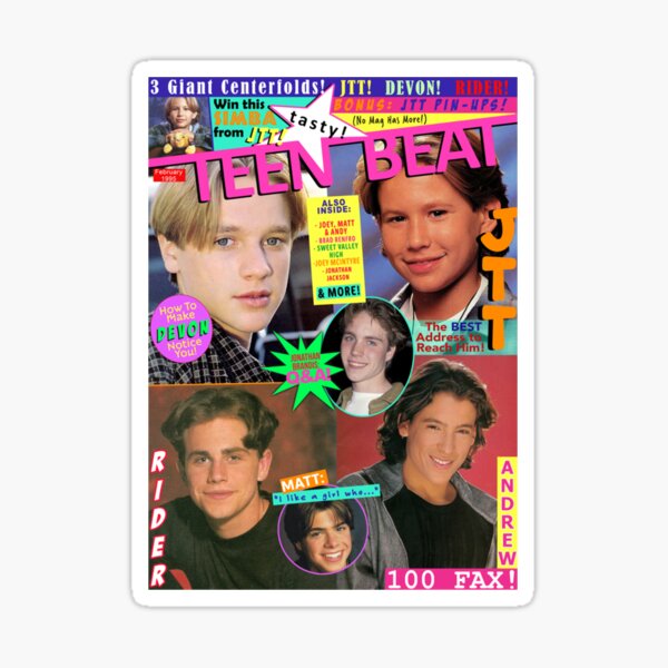"90s Teen Beat Classic" Sticker for Sale by MichaelSkelton | Redbubble