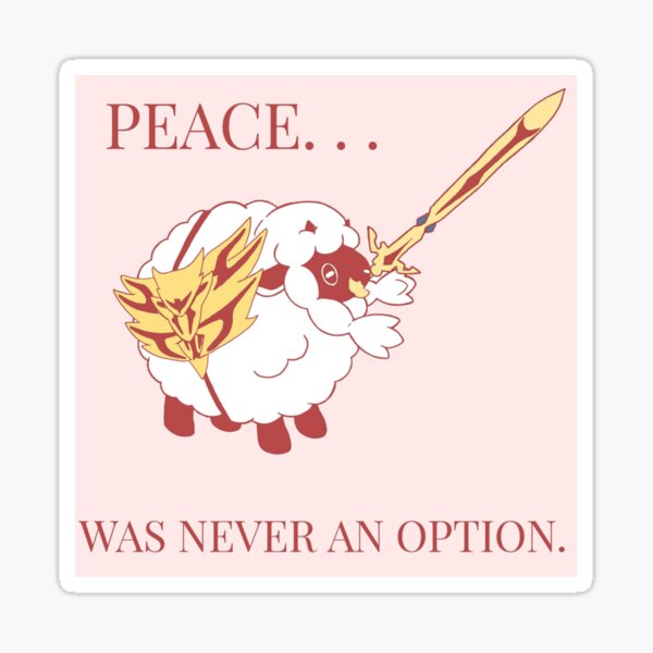"Peace was Never an Option Wooloo Sticker" Sticker for Sale by ...