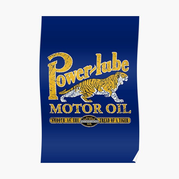"Tiger Motor Oil" Poster for Sale by Lidra-Redesign | Redbubble