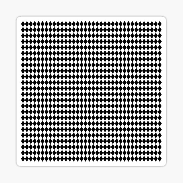 "Micro Black and White Mini Diamond Check Board Pattern" Sticker by ...
