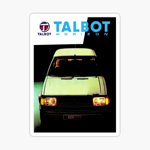 "TALBOT HORIZON - SALES BROCHURE" Sticker for Sale by ThrowbackM2 ...