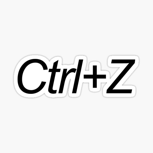 "Ctrl Z" Sticker by emwing14 | Redbubble