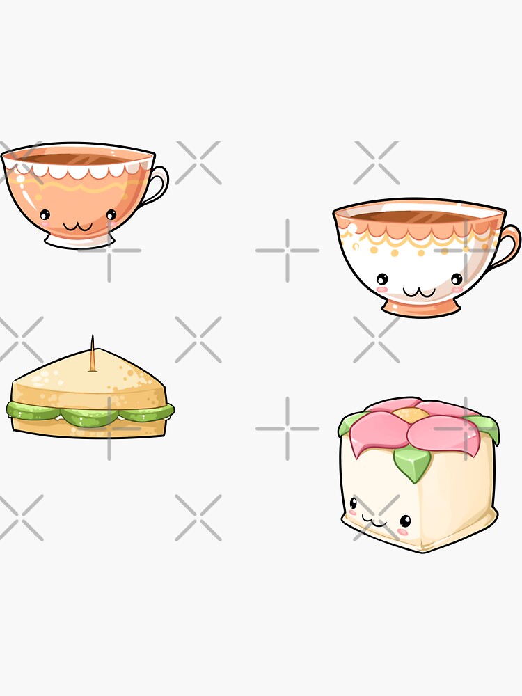 "Kawaii tea time pack - Japanese style #2" Sticker for Sale by ...