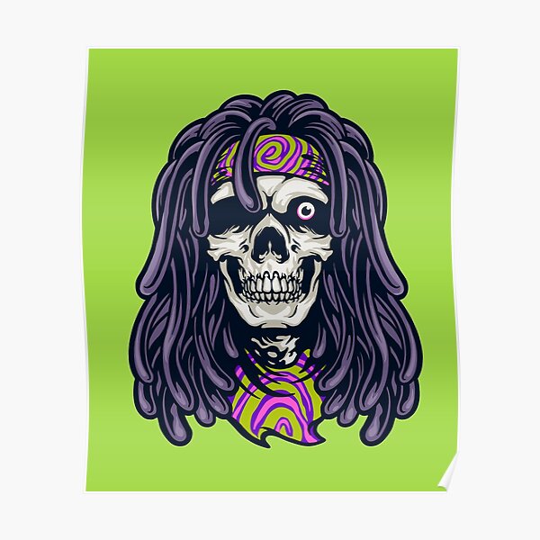 "Skeleton Stoner Rasta 420" Poster for Sale by siyaforshort | Redbubble
