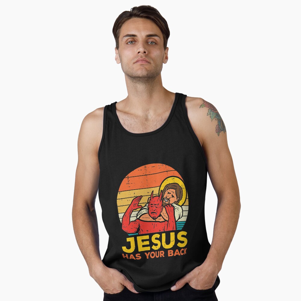 "Jesus Has Your Back Jiu Jitsu Retro Christian " Essential T-Shirt for ...
