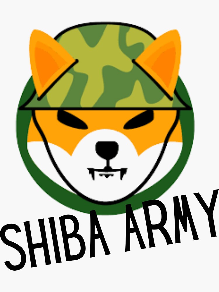 "Shiba Army" Sticker for Sale by mathonshirts | Redbubble