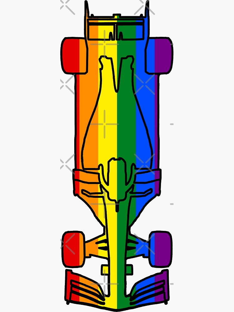 "Formula 1 Car - Rainbow - Pride" Sticker for Sale by Harley-Jay ...