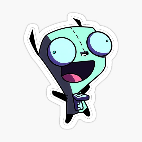 "Invader Zim" Sticker for Sale by Jamesbaldwin10 | Redbubble