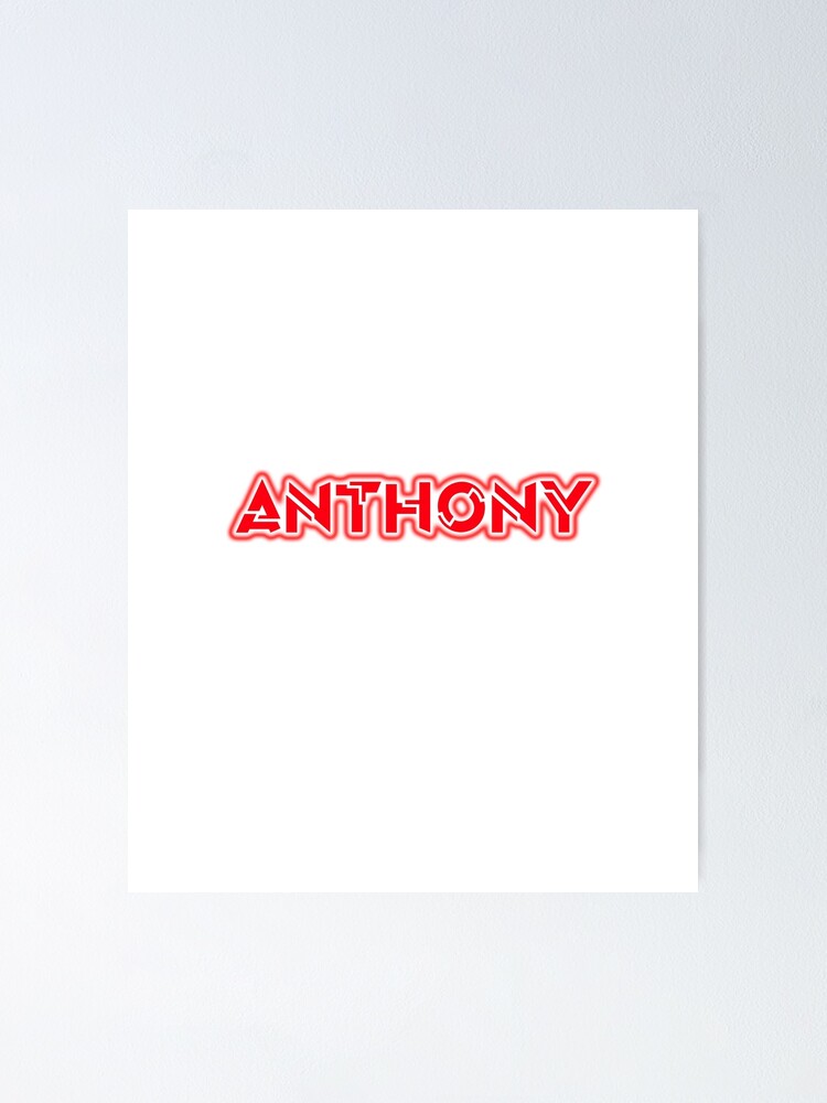 Póster «ANTHONY - Etiqueta robótica para el nombre de la firma ANTHONY ...