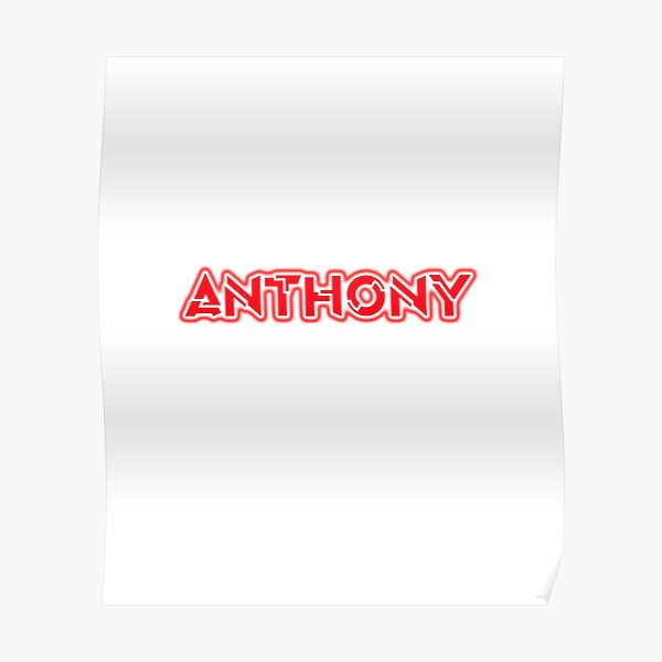 Póster «ANTHONY - Etiqueta robótica para el nombre de la firma ANTHONY ...
