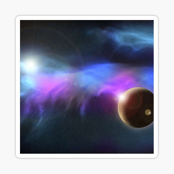 "Colorful Shiny Planet in Outer space" Sticker for Sale by NexusArts ...