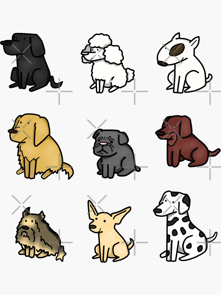 "Doggo Sticker Pack" Sticker for Sale by eluze | Redbubble