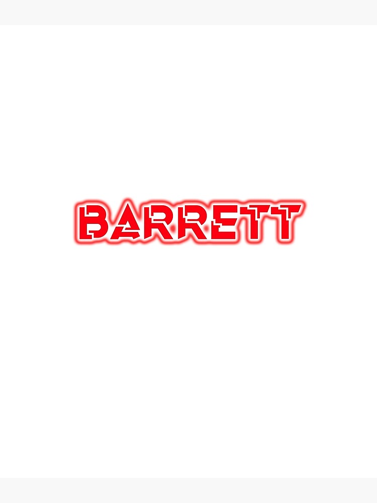 "BARRETT - Robotic Nametag for BARRETT Signature in Red" Poster by ...