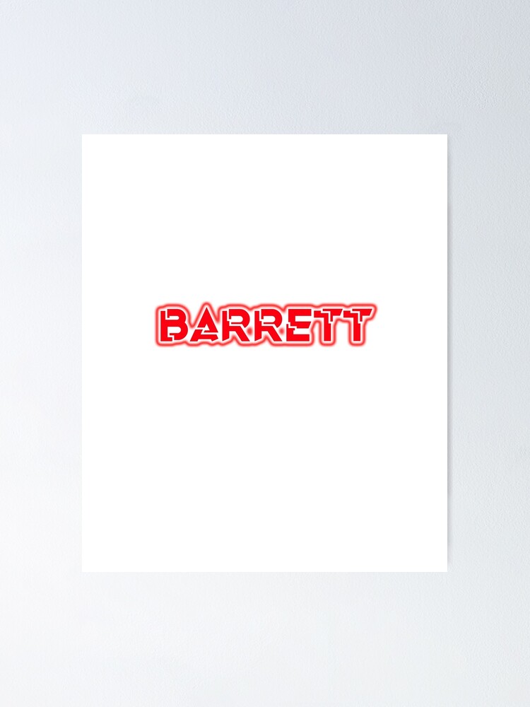 "BARRETT - Robotic Nametag for BARRETT Signature in Red" Poster by ...