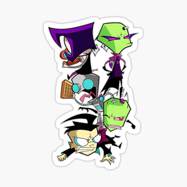 "Invader Zim" Sticker for Sale by Jamesbaldwin10 | Redbubble