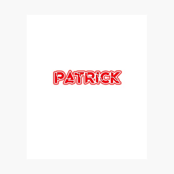 Lámina fotográfica «PATRICK - Etiqueta robótica para nombre de PATRICK ...