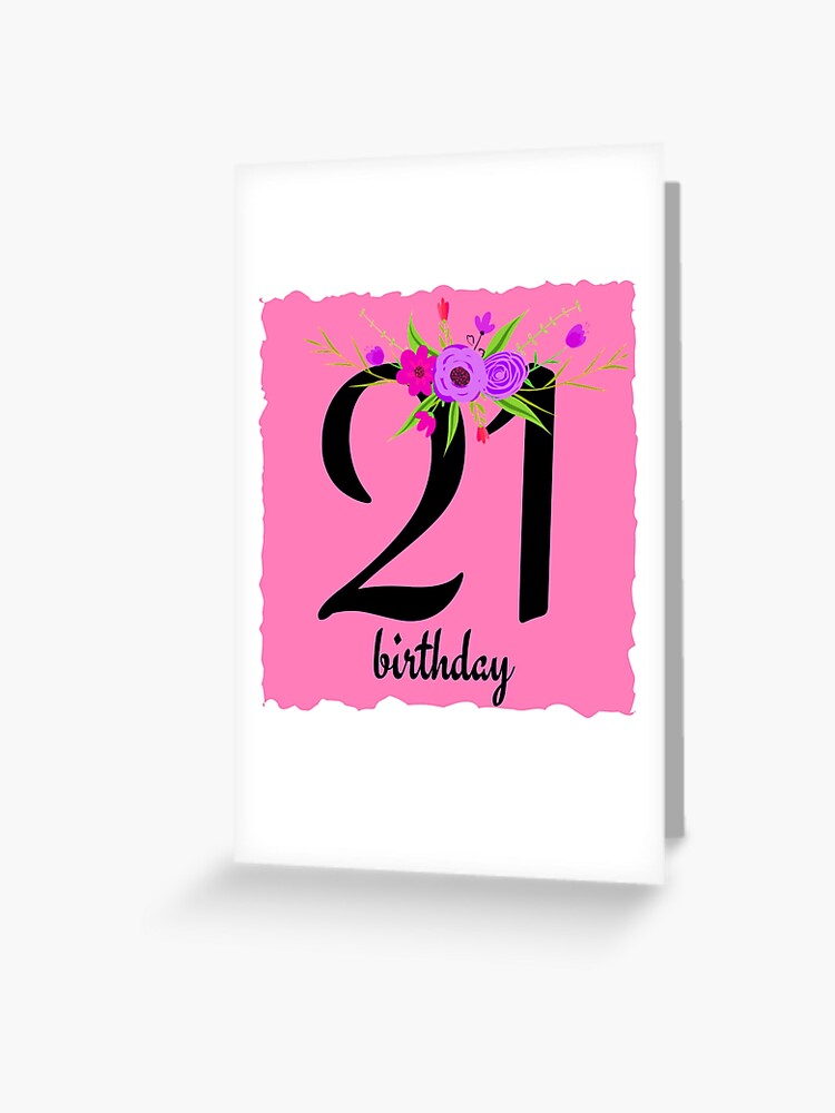 "21st Birthday Girl - Twenty First Birthday Celebration Design ...
