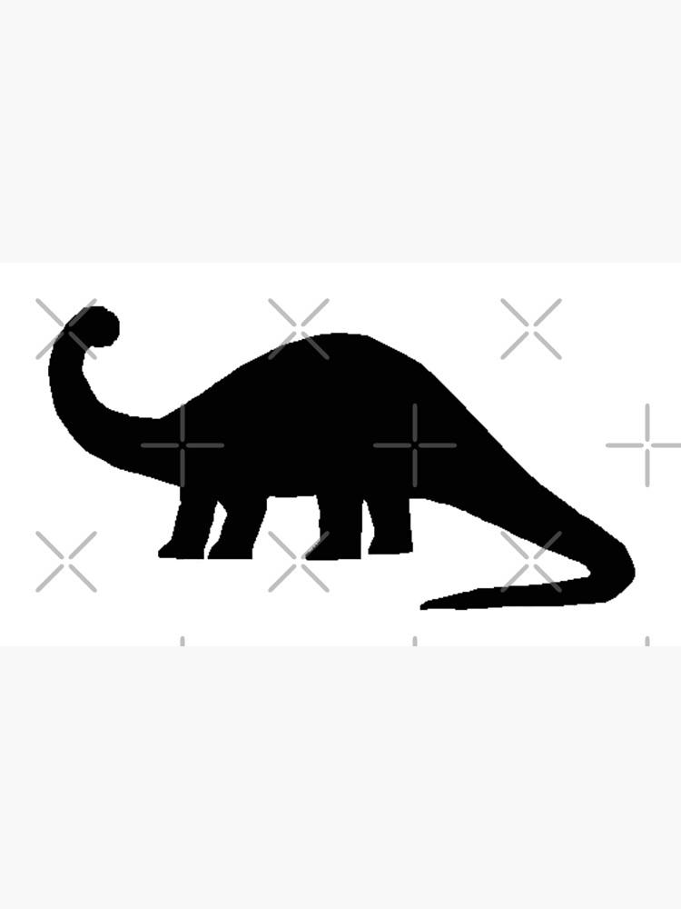 "Brontosaurus - Silhouette" Metal Print for Sale by NaomiWallace321 ...