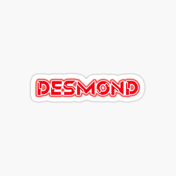 "DESMOND - Robotic Nametag for DESMOND Signature in Red" Sticker for ...