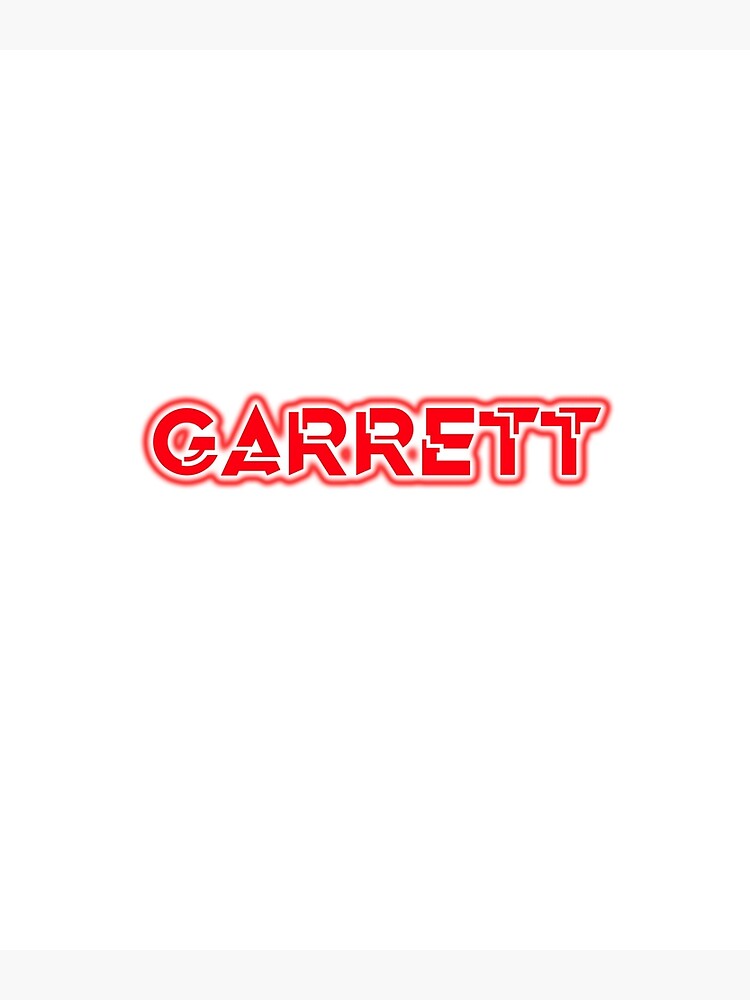"GARRETT - Robotic Nametag for GARRETT Signature in Red" Poster by ...