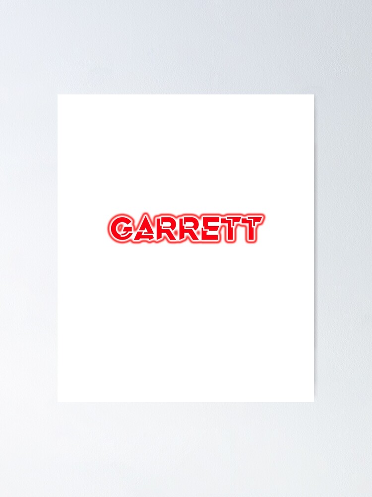 "GARRETT - Robotic Nametag for GARRETT Signature in Red" Poster by ...