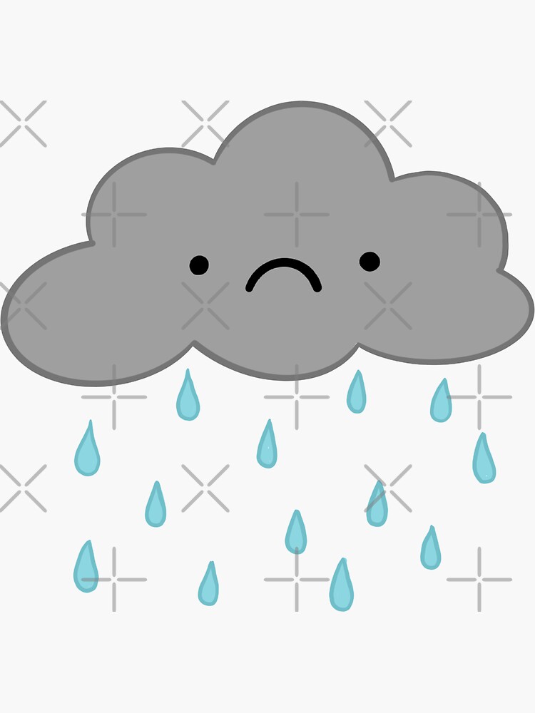 "Cute little rain cloud" Sticker by Pickle-Lily | Redbubble