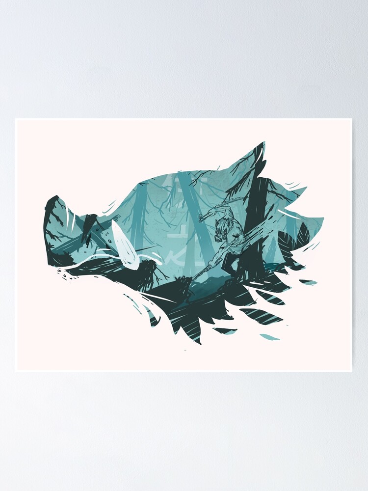 "Inosuke Crazy Cutting:Demon Slayer Kimetsu No Yaiba" Poster by vertei ...