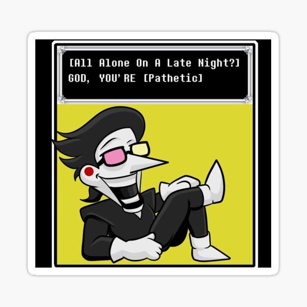 "Spamton - All Alone?" Sticker by reibeast | Redbubble