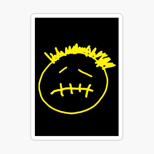 "TRAVIS SCOTT FACE YELLOW HALLOWEEN THUG" Sticker for Sale by SADOKI ...