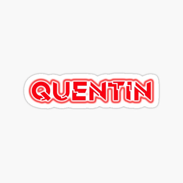 "QUENTIN - Robotic Nametag for QUENTIN Signature in Red" Sticker for ...